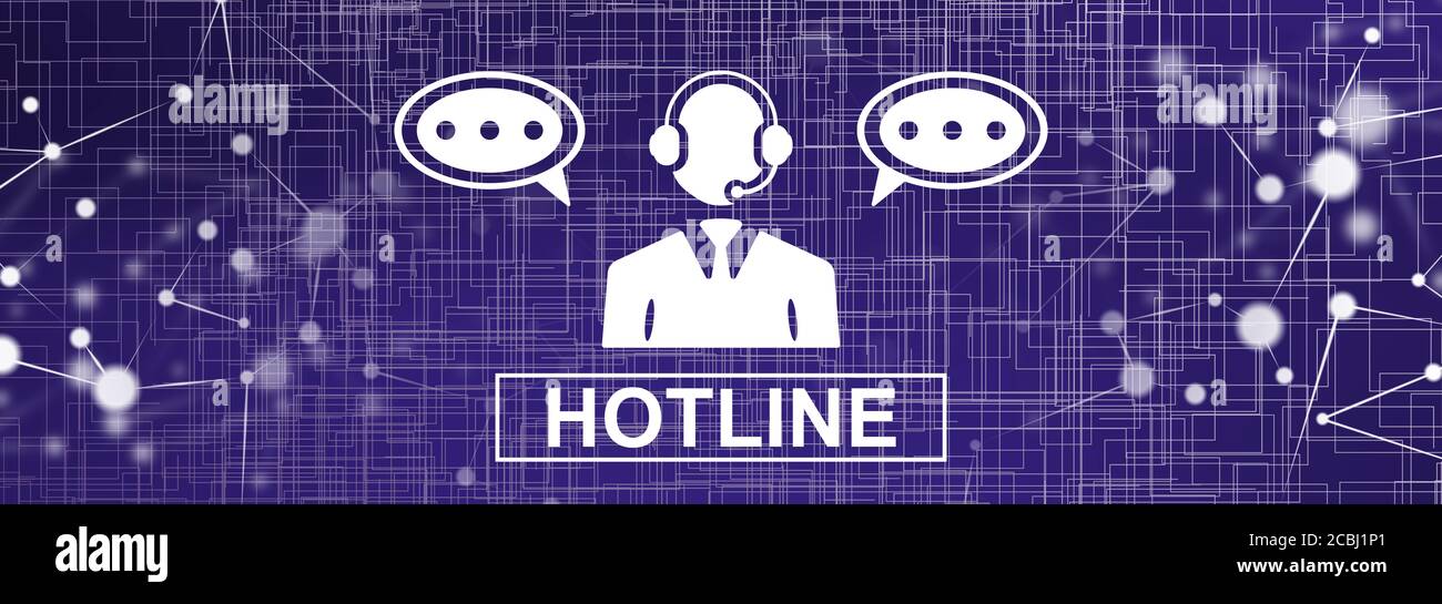 Illustration of a hotline concept Stock Photo - Alamy