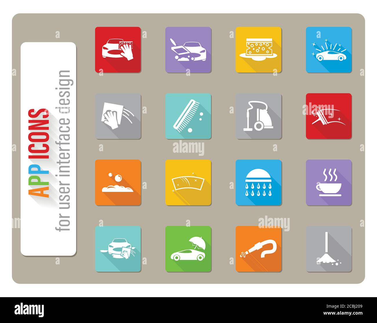 car washer icon set Stock Vector Image & Art - Alamy