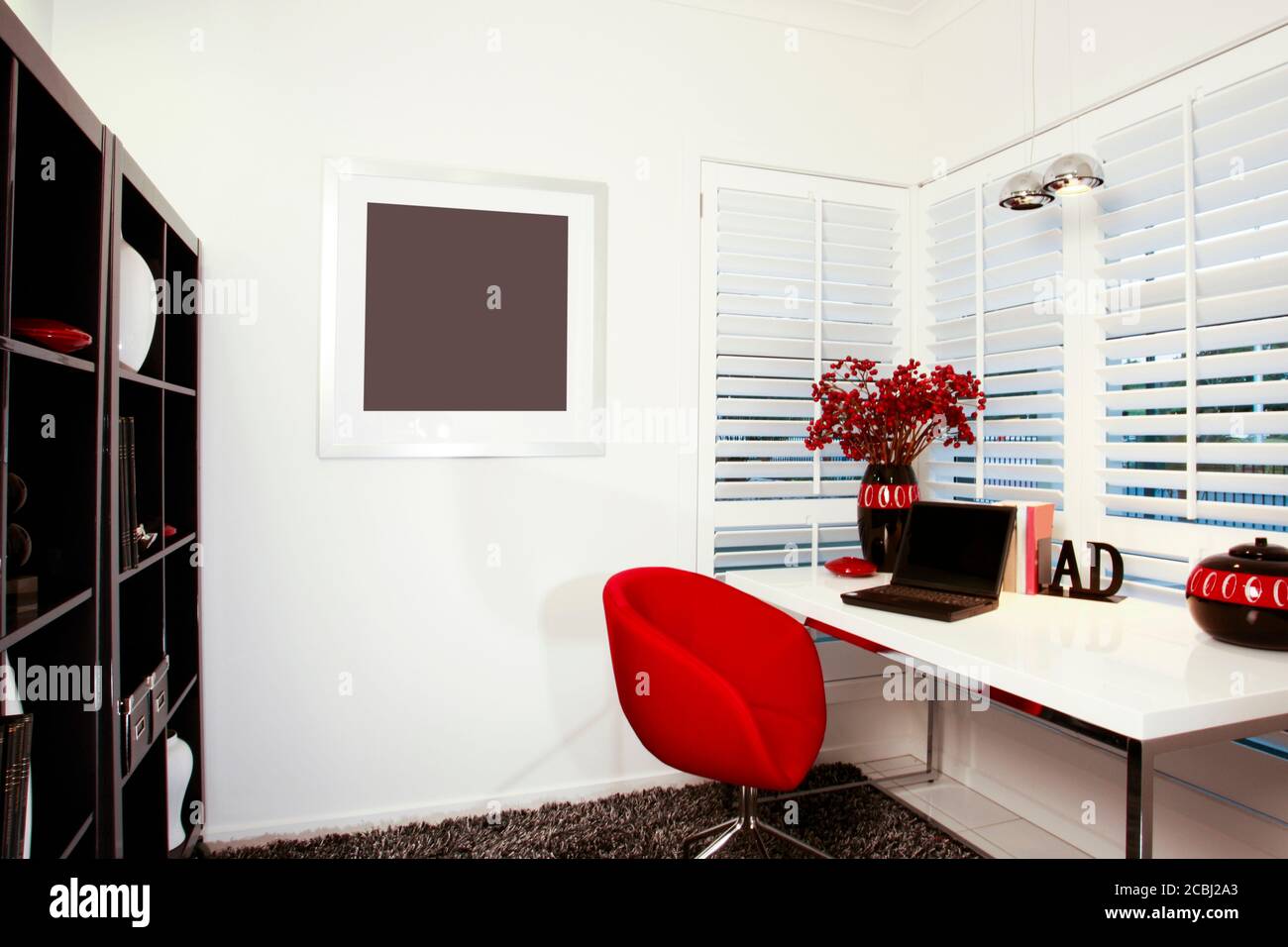 A bright workroom in a luxury house Stock Photo - Alamy