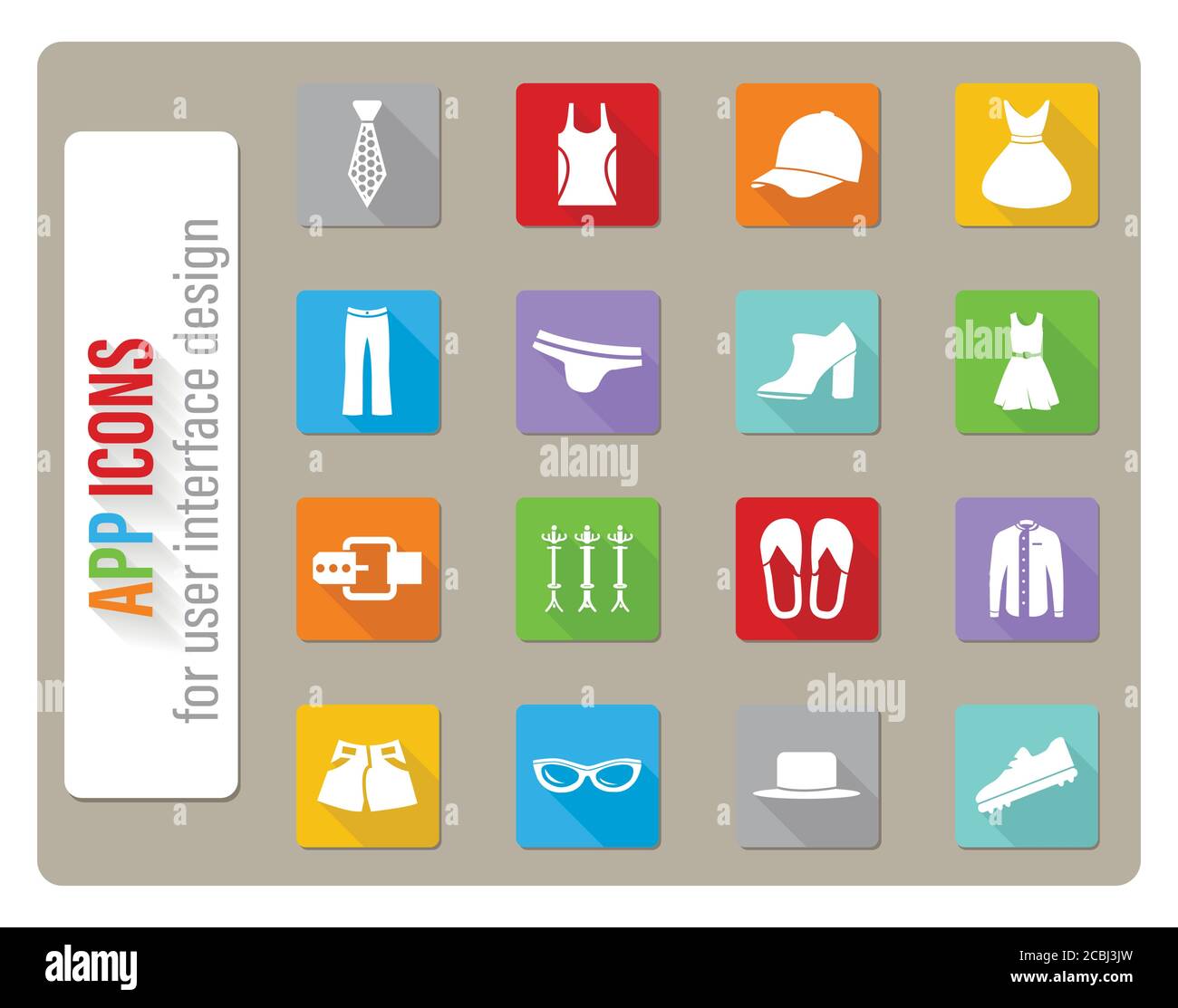 clothes icon set Stock Vector Image & Art - Alamy