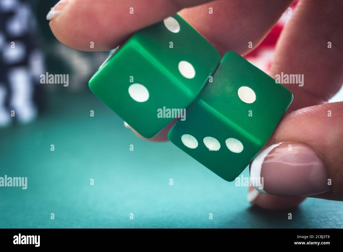 Casino dice woman hi-res stock photography and images - Alamy