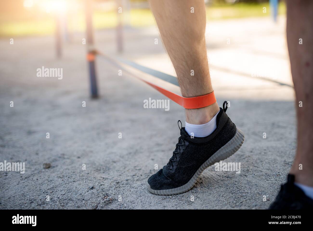 Man muscles legs close up hi-res stock photography and images - Alamy