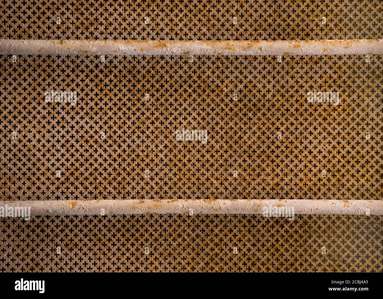 Grunge mesh background. Rusty metal lattice or grid on building window ...