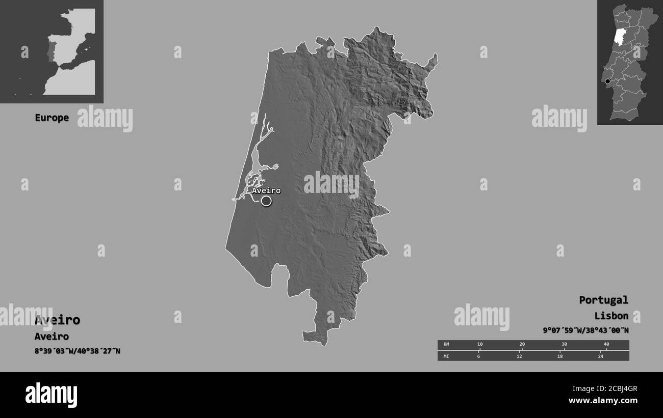 Aveiro portugal map Black and White Stock Photos & Images - Alamy