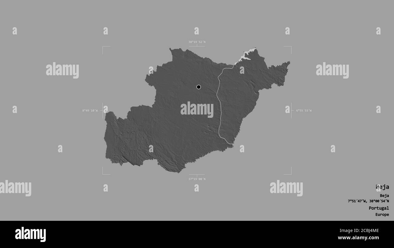 Beja on a map hi-res stock photography and images - Alamy