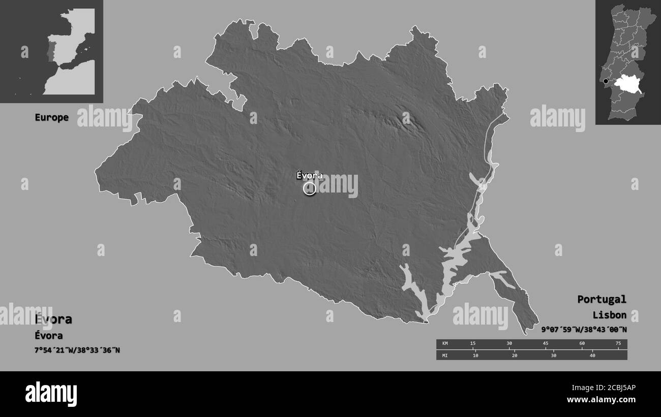 Map of evora hi-res stock photography and images - Alamy