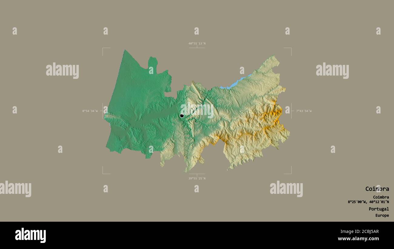 Coimbra on a map hi-res stock photography and images - Alamy