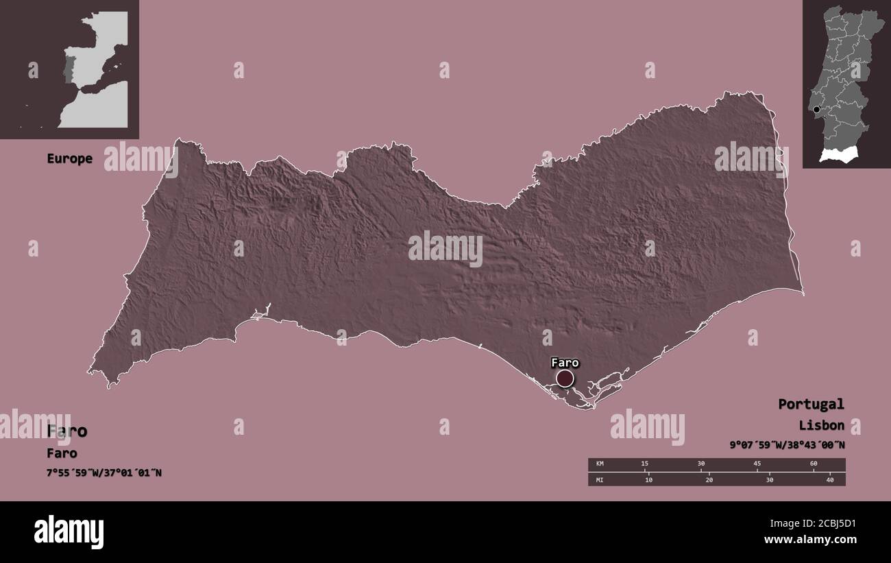 Faro portugal map hi-res stock photography and images - Alamy