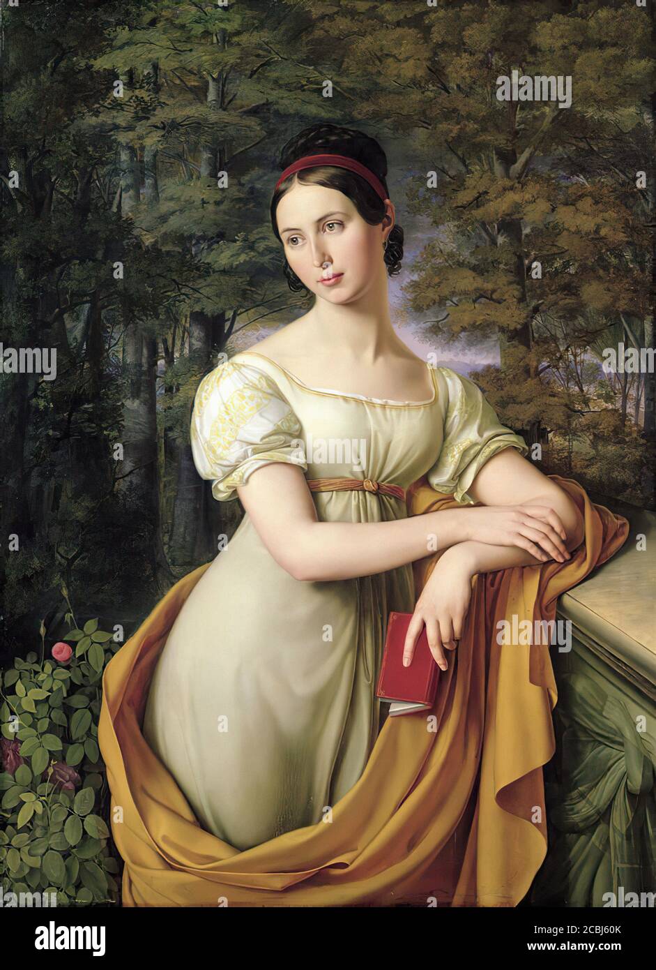 Schadow Wilhelm Von - Portrait of Agnes Rauch - German School - 19th ...
