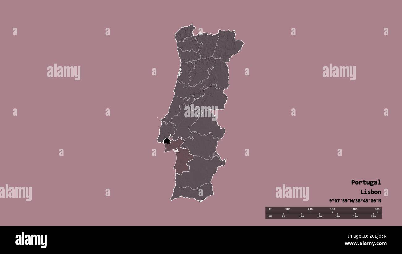 Map of setubal portugal hi-res stock photography and images - Alamy
