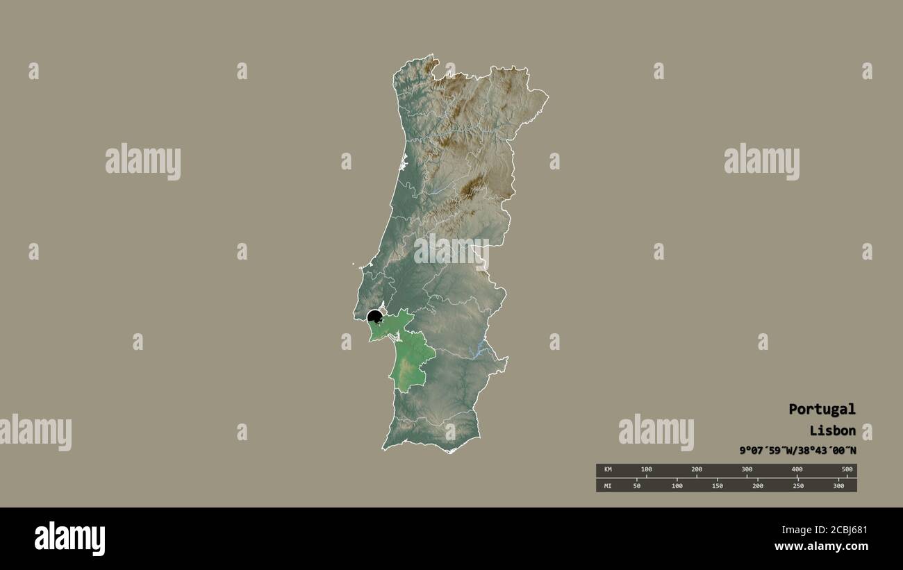 Setubal area map hi-res stock photography and images - Alamy