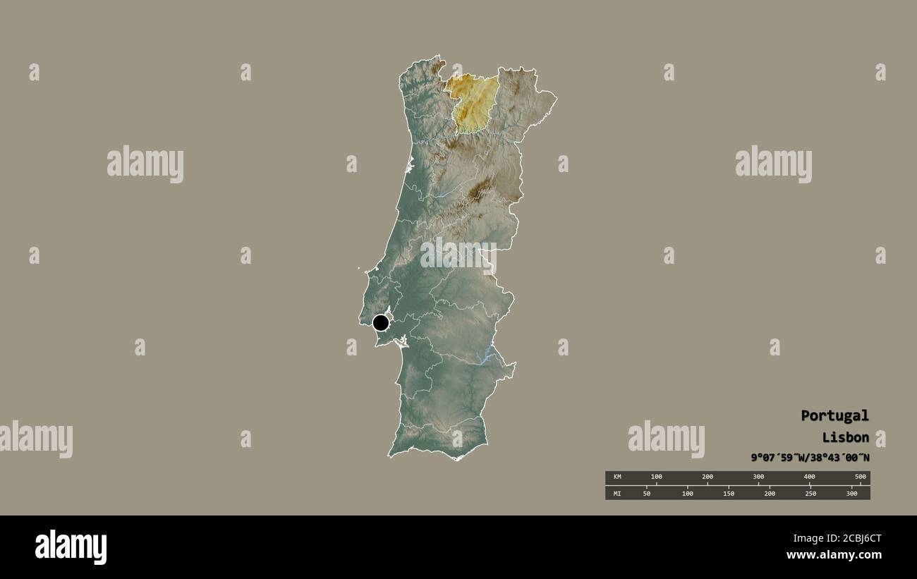 Map of vila real portugal hi-res stock photography and images - Alamy