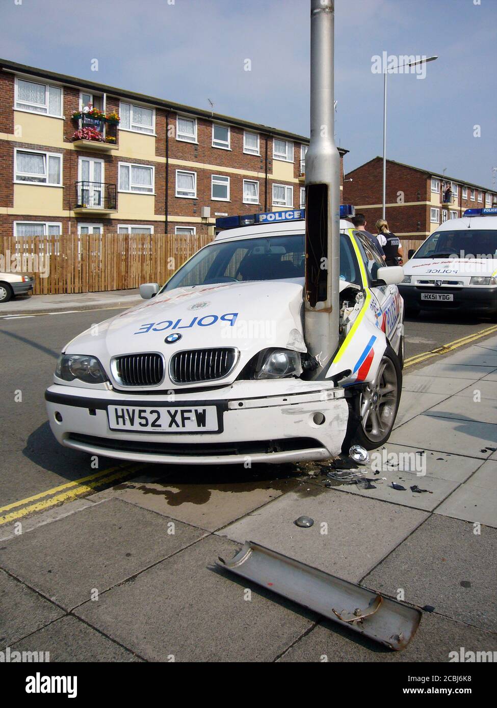 Car wrapped around pole hi-res stock photography and images - Alamy