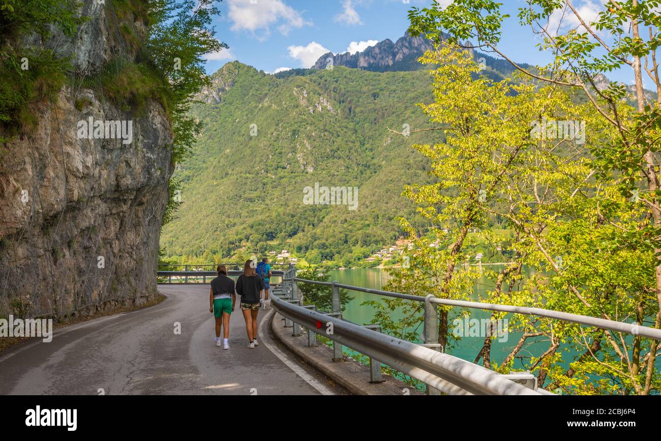 Ledro Lake in Ledro Valley, Trentino Alto Adige,northern Italy, Europe ...