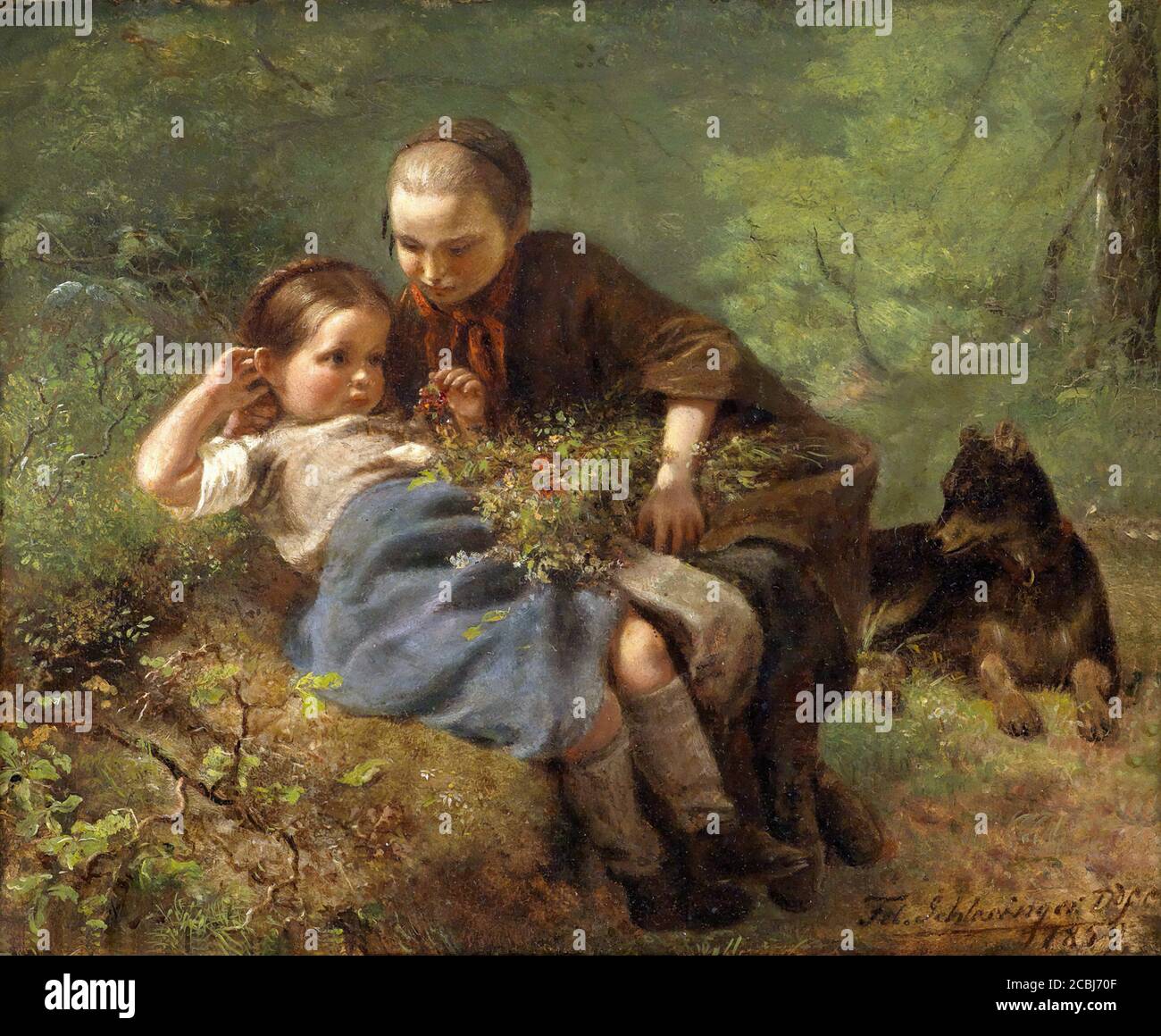 Schlesinger Felix - Kinder IM Wald - German School - 19th and Early ...