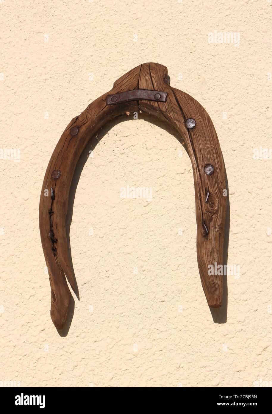 Natural wood rake or fork made from one tree branch and two single ...