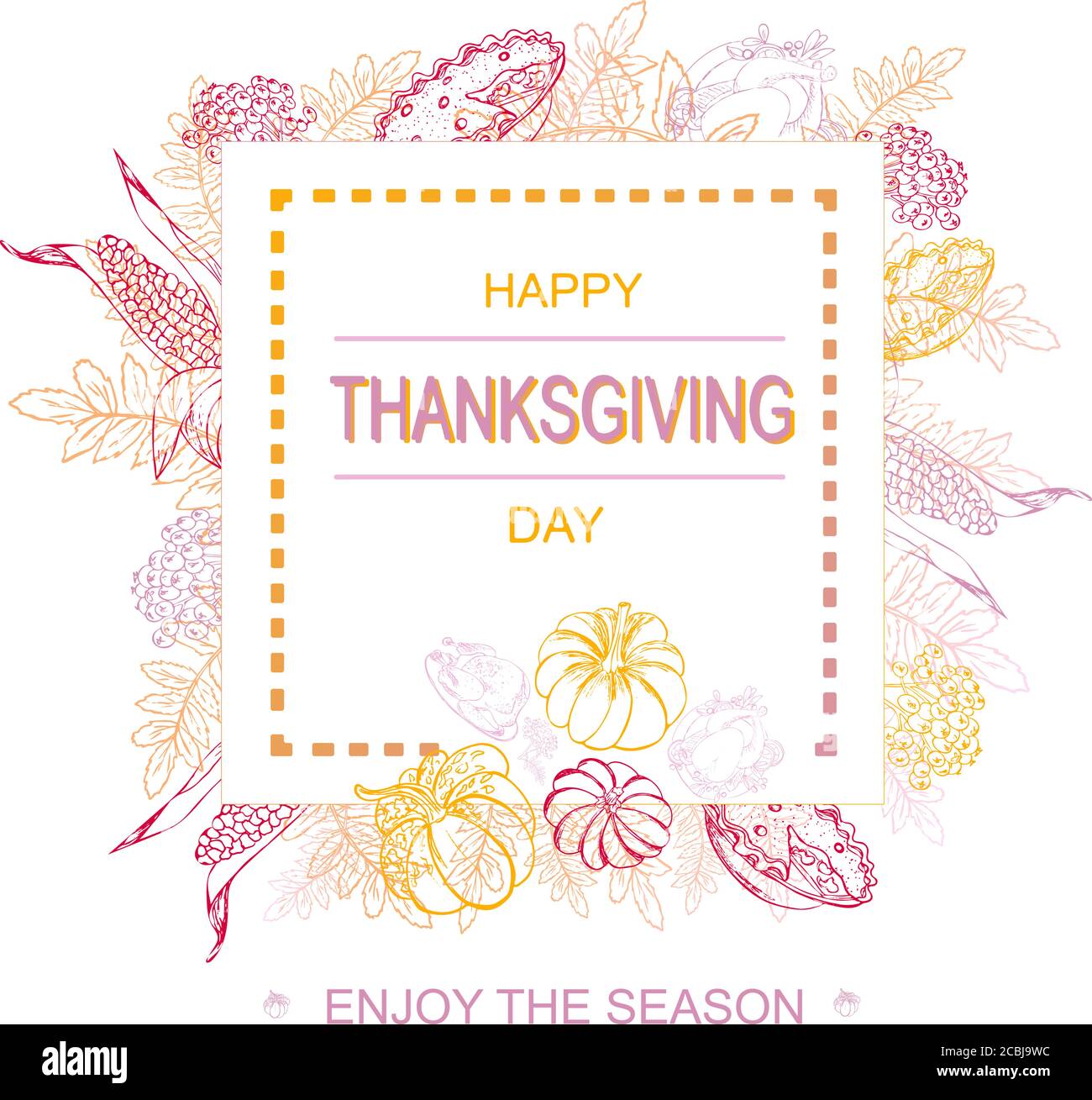 Pumpkins in autumn leaves Stock Vector Images - Alamy