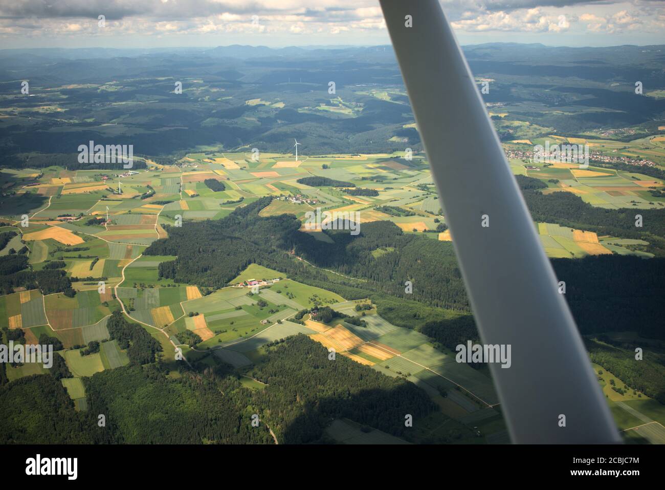 Germany landscape from a propeller plane Stock Photo - Alamy
