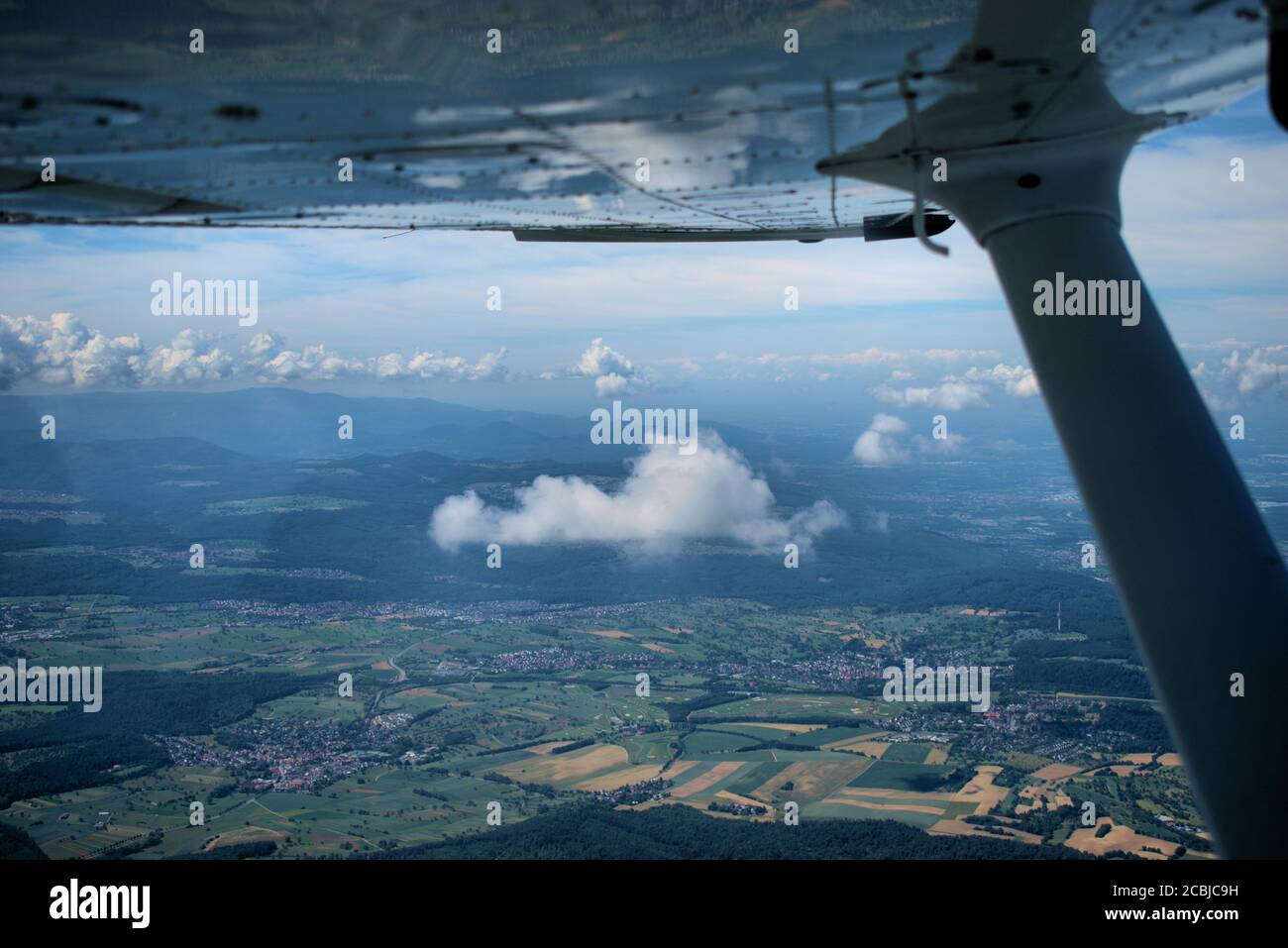Germany landscape from a propeller plane Stock Photo - Alamy