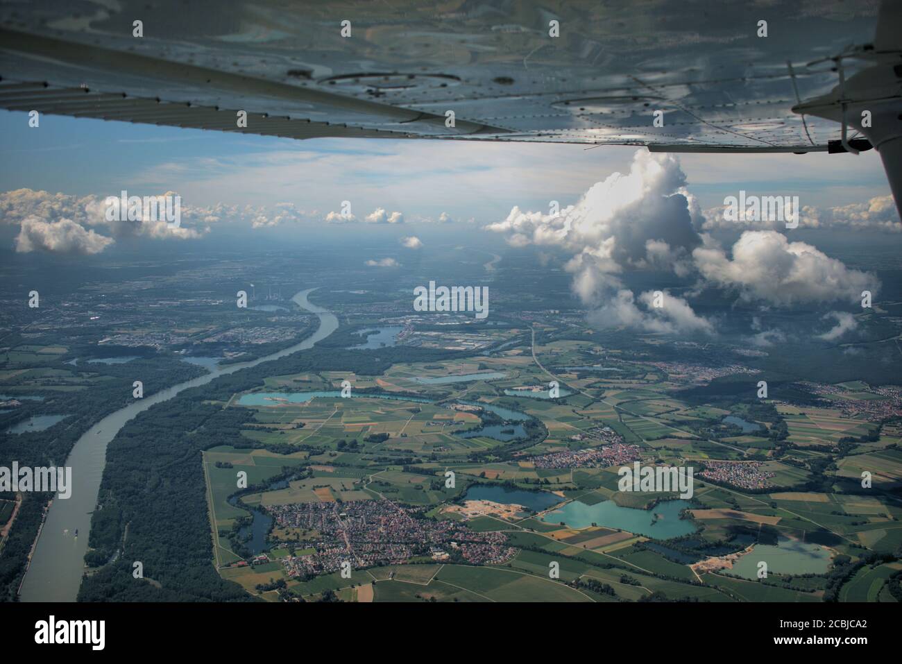 Germany landscape from a propeller plane Stock Photo - Alamy