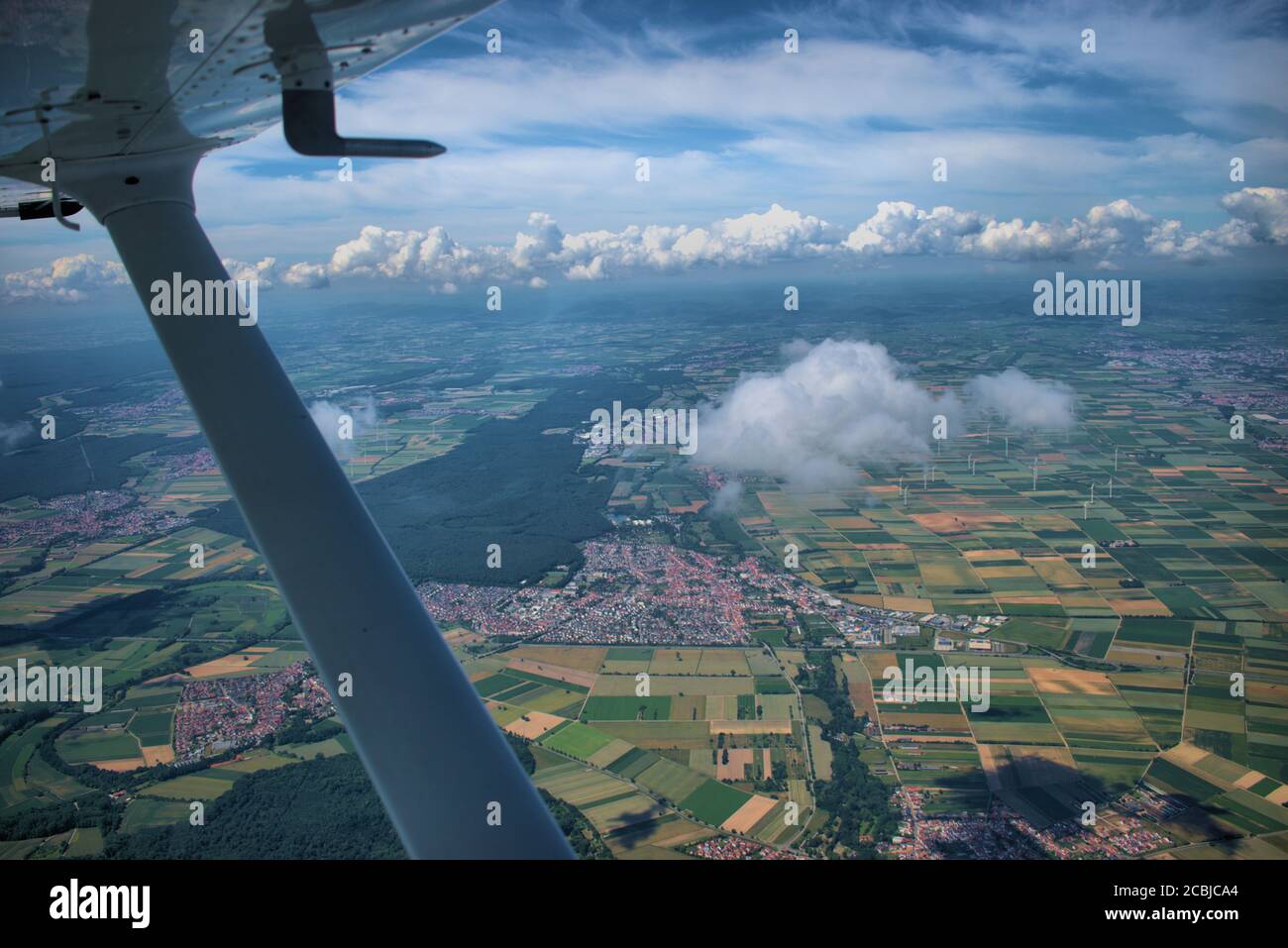 Germany landscape from a propeller plane Stock Photo - Alamy
