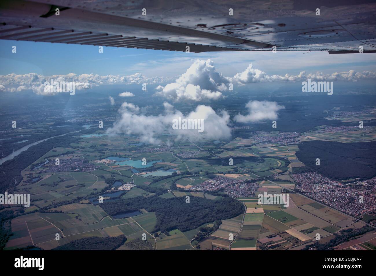 Germany landscape from a propeller plane Stock Photo - Alamy