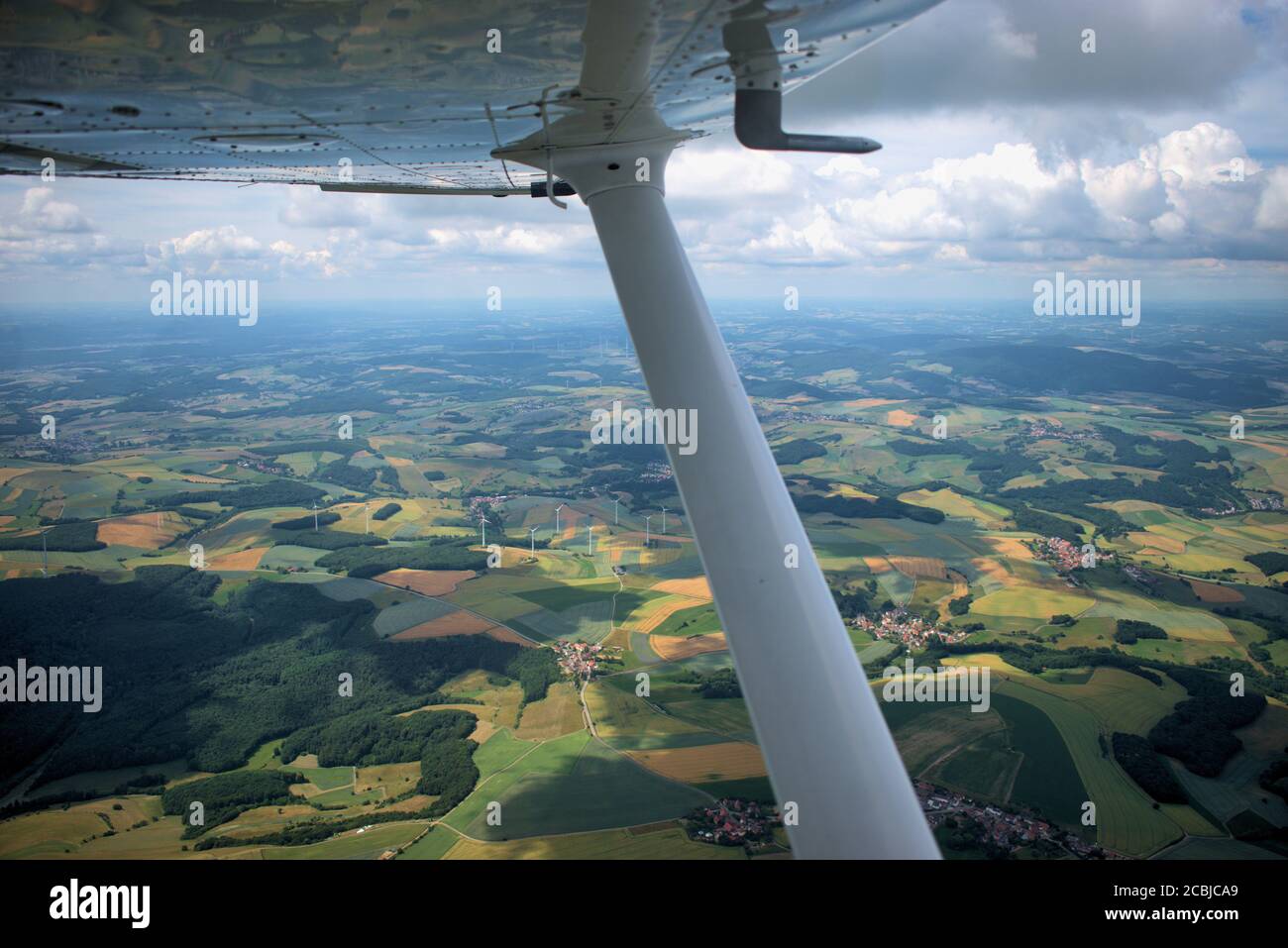 Germany landscape from a propeller plane Stock Photo - Alamy
