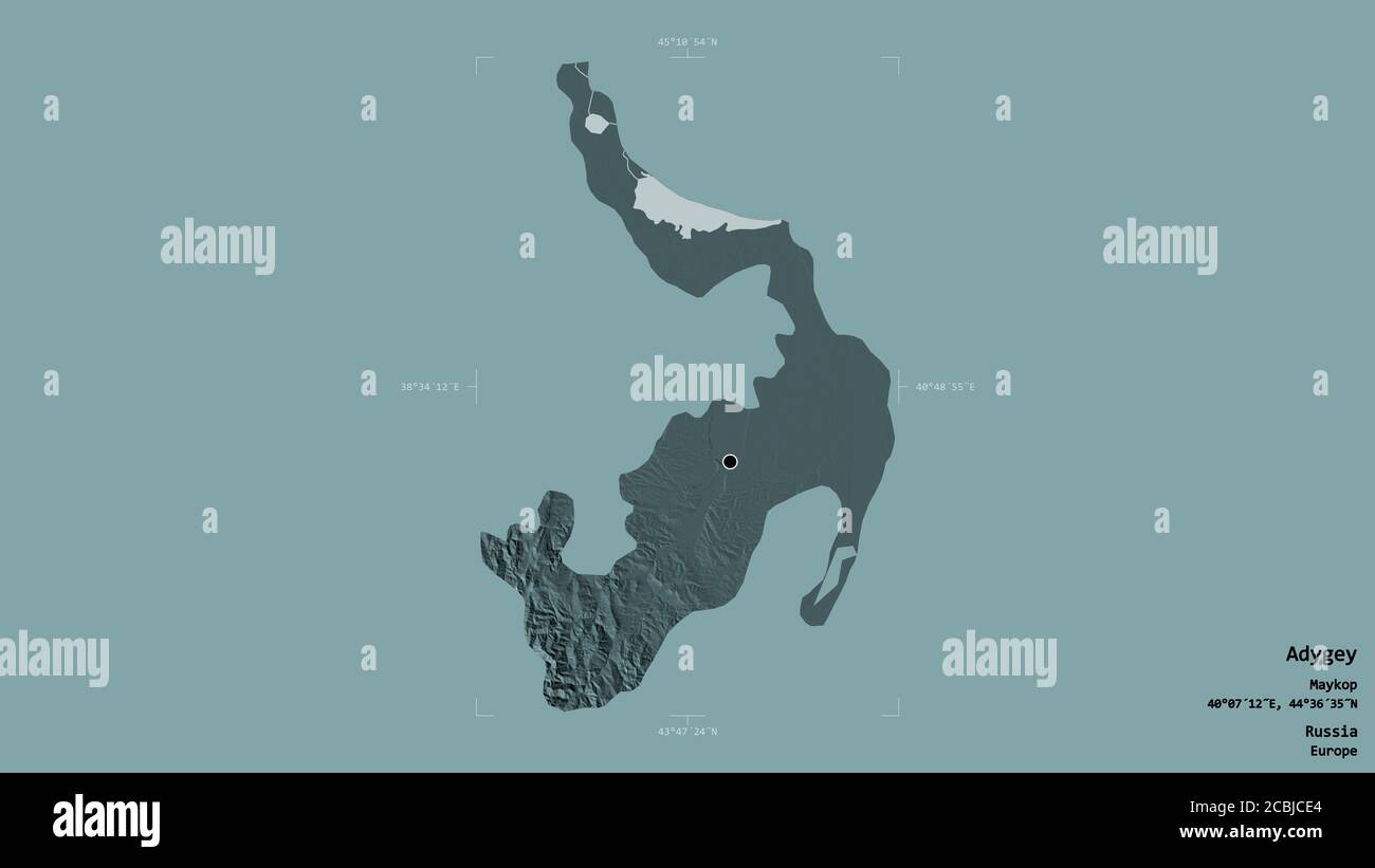 Adygea map hi-res stock photography and images - Alamy