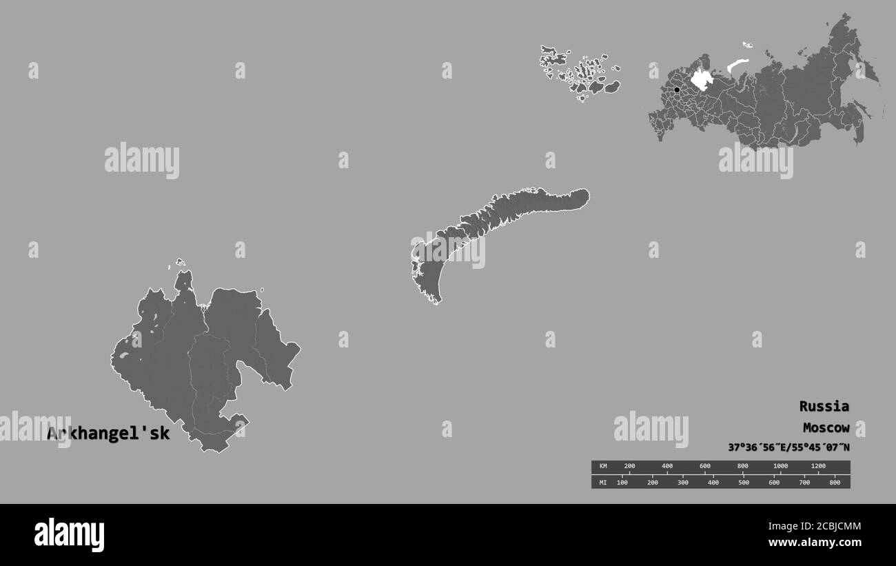 Archangelsk map hi-res stock photography and images - Alamy