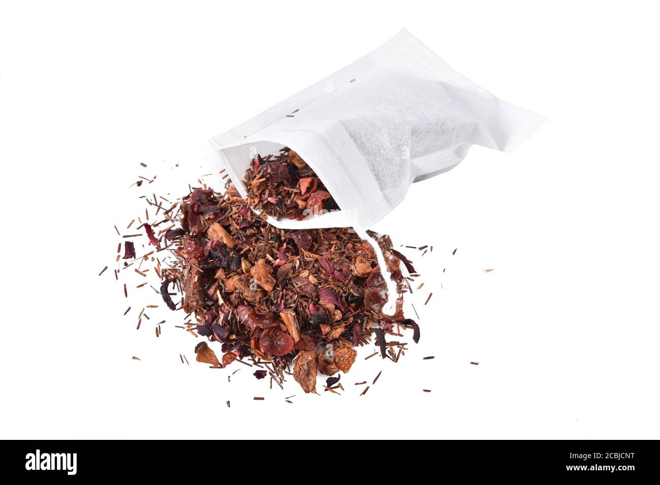 Strawberry kiwi infused rooibos tea on a white background Stock Photo ...