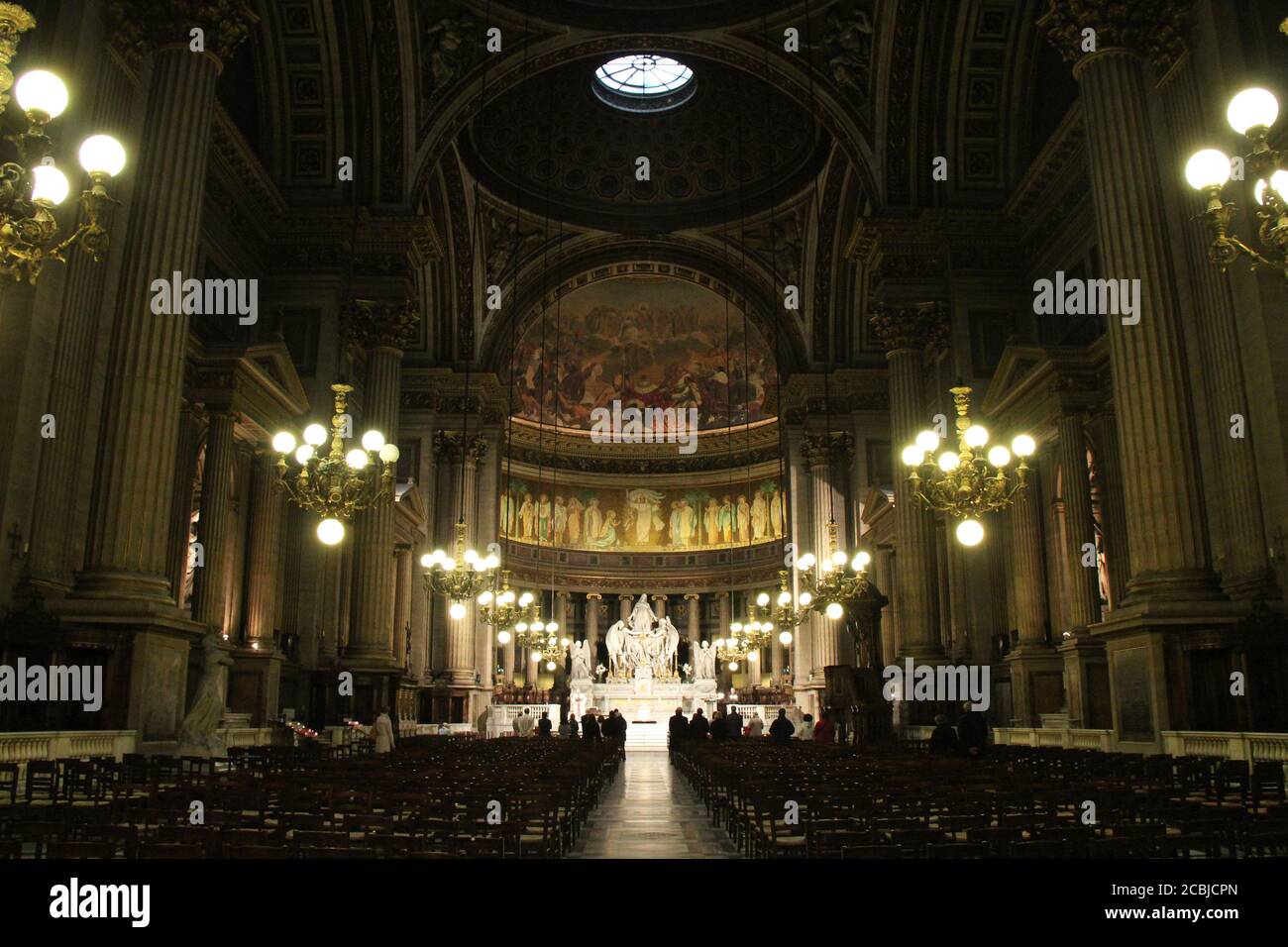 Interior sainte marie madeleine church hi-res stock photography and ...
