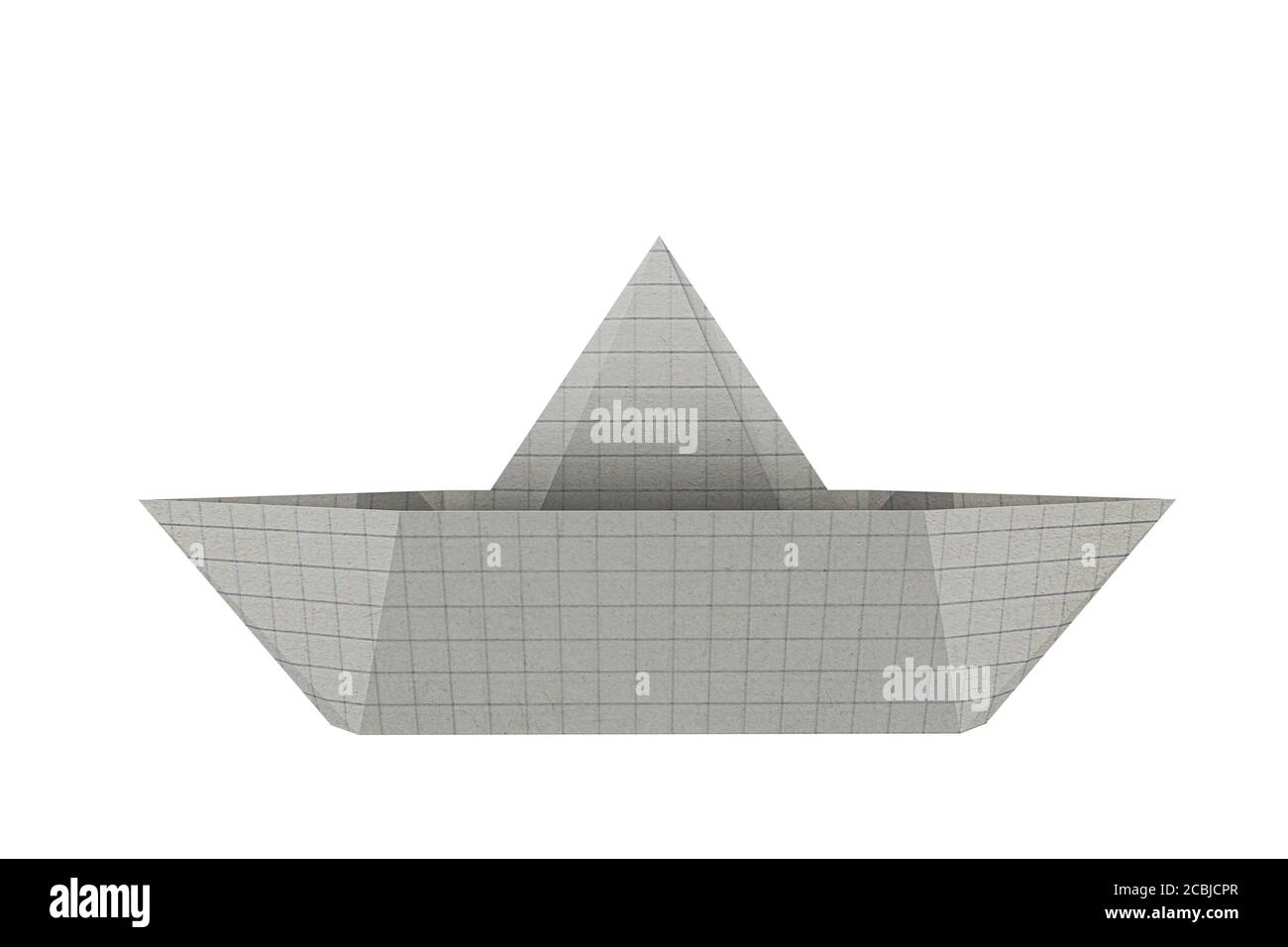 origami boat isolated on white background 3d illustration Stock Photo ...