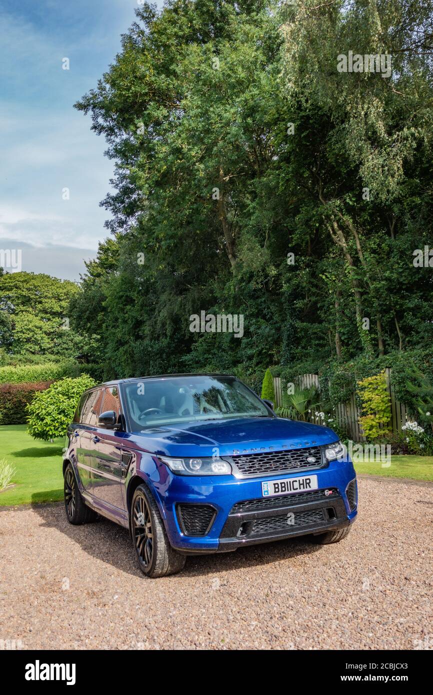 BLUE RANGE ROVER SPORT SVR Stock Photo - Alamy