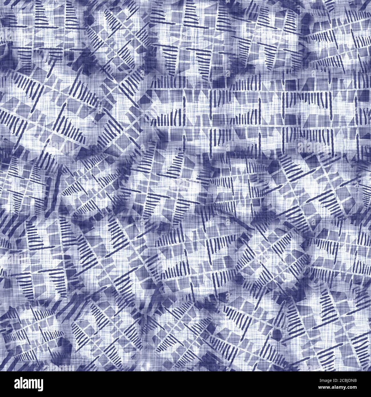 Seamless indigo doodle dot texture. Blue woven boro cotton dyed effect ...