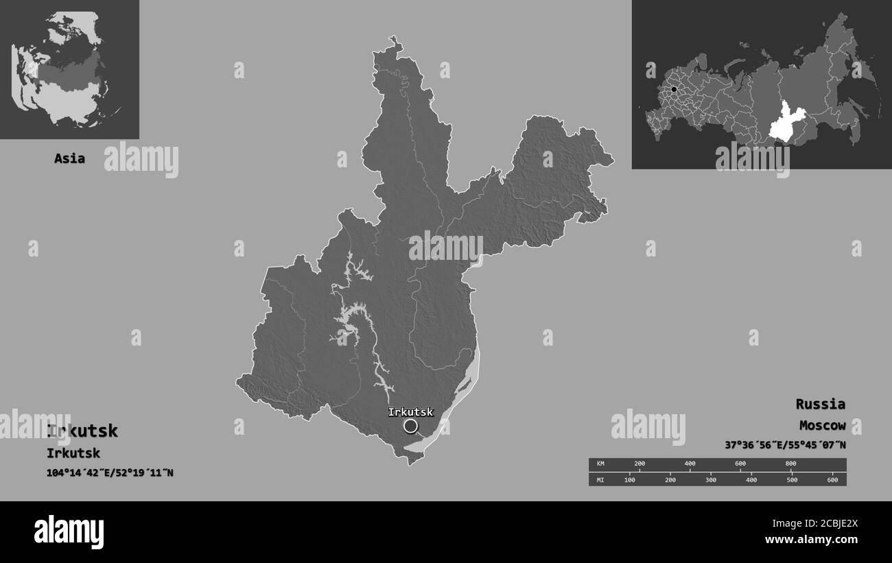 Map of irkutsk Black and White Stock Photos & Images - Alamy