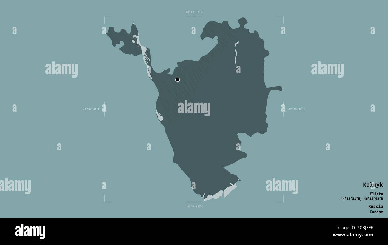 Kalmykia map hi-res stock photography and images - Alamy