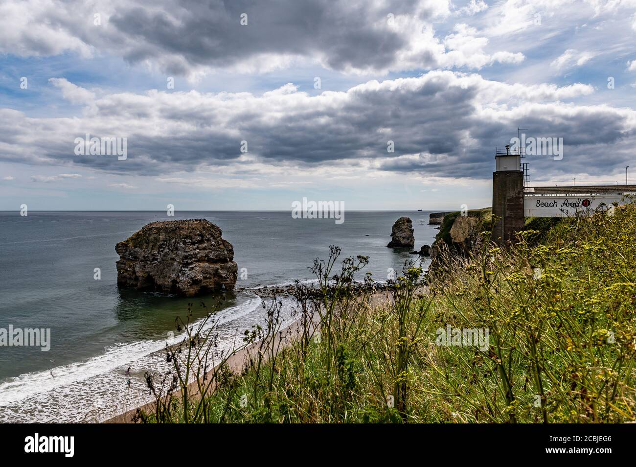 Marsden Rock, Marsden Bay, South Shields, Tyne and Wear, UK Stock Photo ...