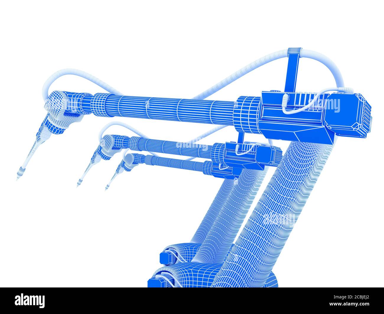 3d illustration of an Industrial Robot Isolated On White Stock Photo ...