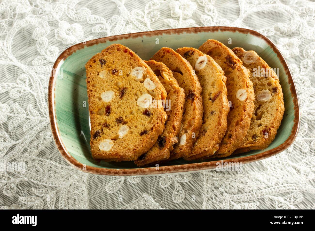 Crispy biscuits with fruit. Italian biscotti Stock Photo - Alamy