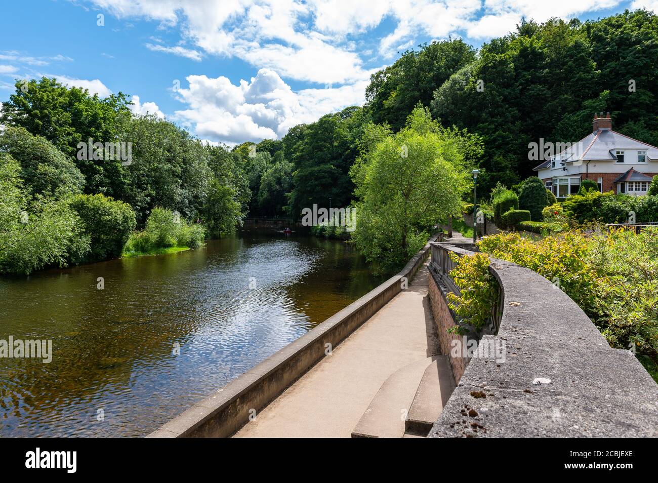 Boating on the River Wansbeck, Morpeth, Northumberland, UK Stock Photo ...