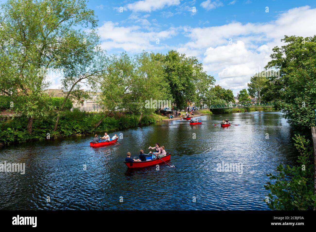 Footbridge river wansbeck hi-res stock photography and images - Alamy