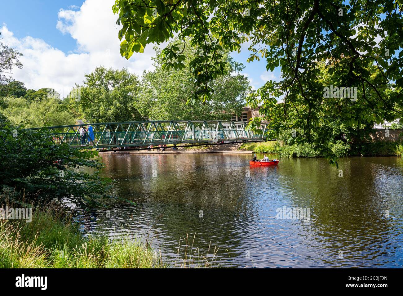 Boating on the River Wansbeck, Morpeth, Northumberland, UK Stock Photo ...