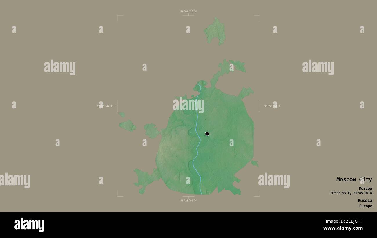 Area of Moscow City, city of Russia, isolated on a solid background in ...