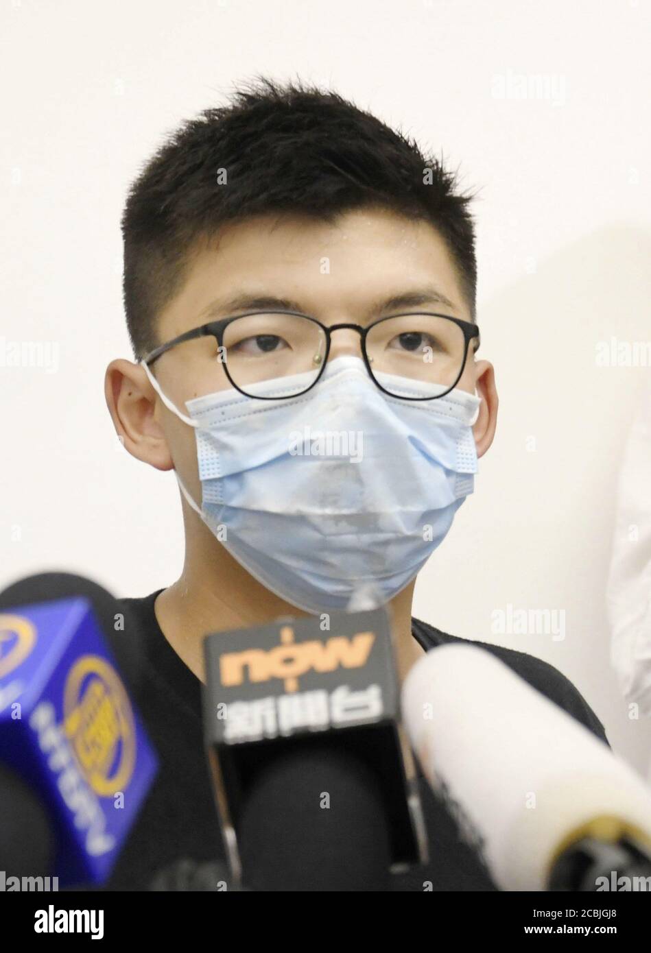 Hong Kong pro-democracy activist Joshua Wong speaks at a press ...