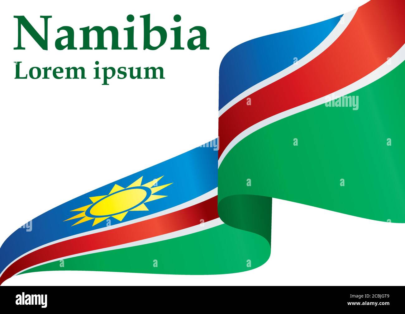 Flag of Namibia, Republic of Namibia. Template for award design, an ...