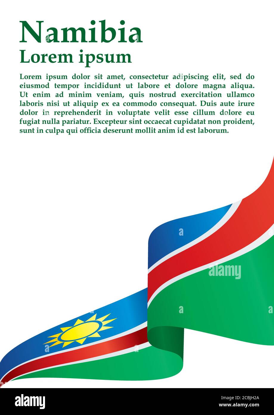 Flag of Namibia, Republic of Namibia. Template for award design, an ...