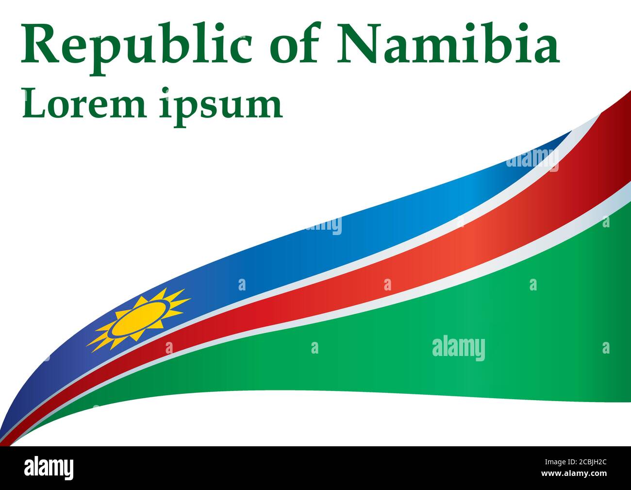 Flag of Namibia, Republic of Namibia. Template for award design, an ...