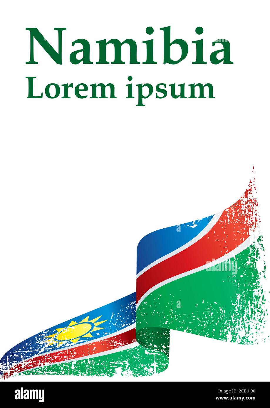 Flag of Namibia, Republic of Namibia. Template for award design, an ...