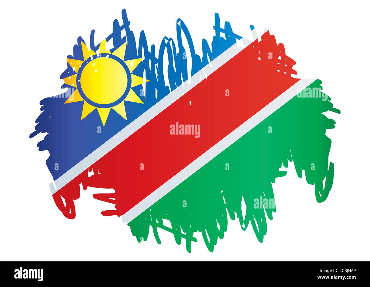 Flag of Namibia, Republic of Namibia. Template for award design, an ...
