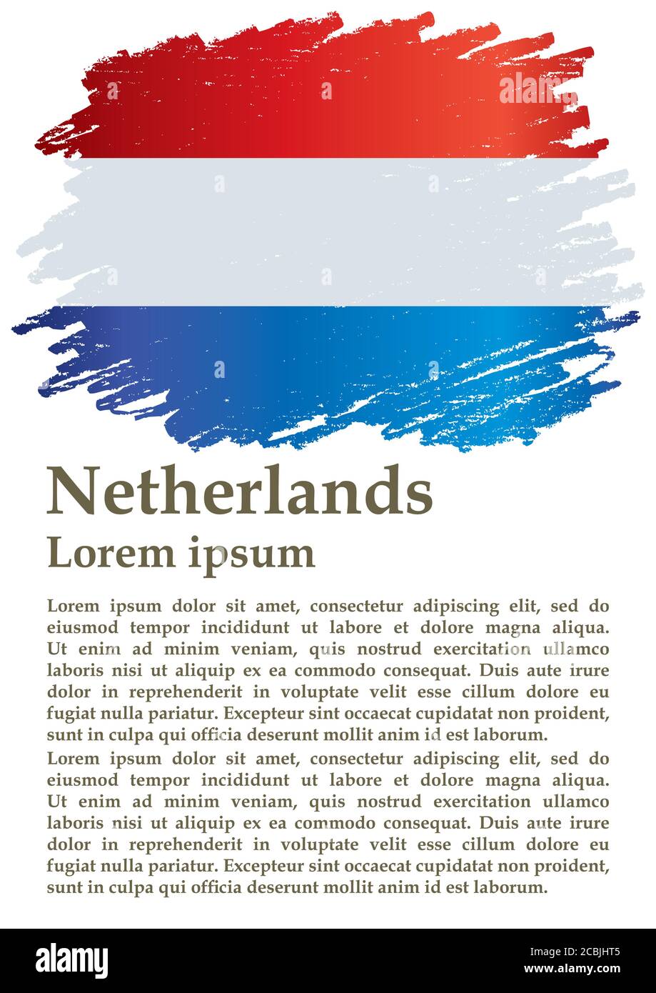 Flag of the Netherlands. Kingdom of the Netherlands. Template for award ...